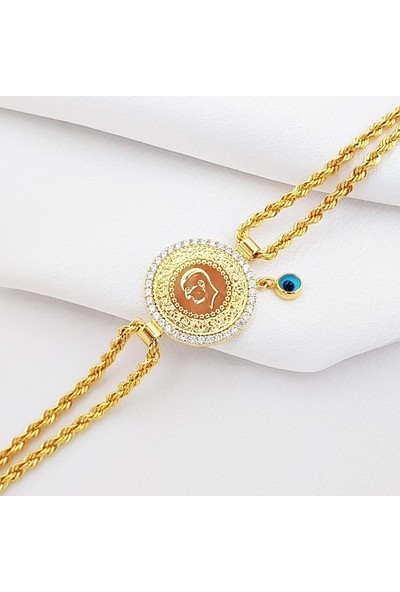 Altın Plaza Halat Kordonlu Çeyrek Altınlı Bileklik FB01994