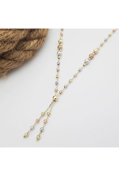 Altın Plaza Dorikalı Püskül Model Altın Kolye KL06465