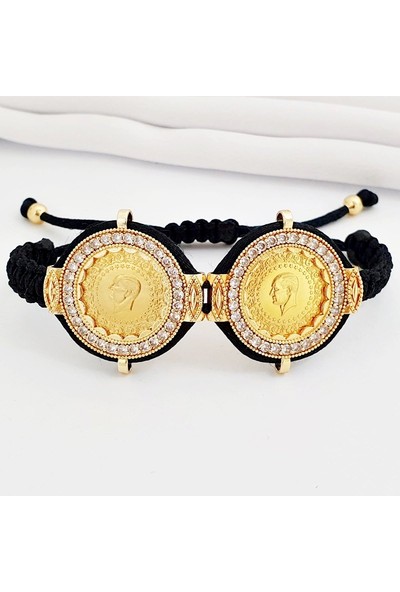 Altın Plaza 2 Çeyrek Altınlı Örgü Ip Bileklik FB03292