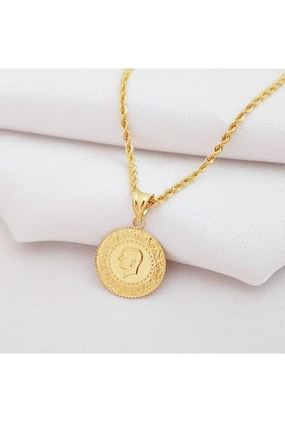 Altın Plaza 22 Ayar Kulplu Çeyrek Altın Kolye KL06332