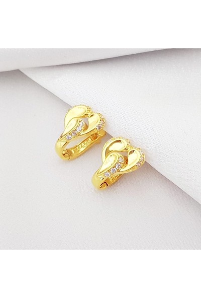 Altın Plaza Altın Kalpli Fantazi Küpe