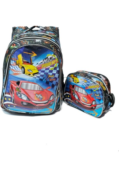 Çantacımm Arabalı Beslenmeli Okul Çanta Çantacımm Arabalı Beslenmeli Okul Çanta