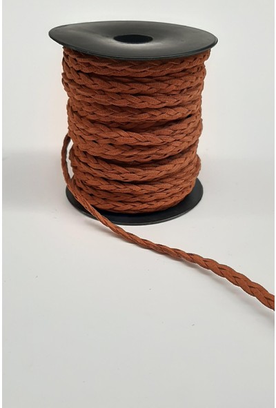 Hayalperest Boncuk Kiremit Rengi Süet Örgü Ip