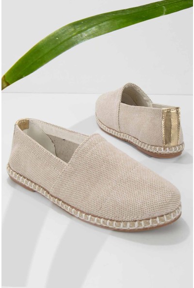 Bambi Camel Keten Kadın Espadril K015341000