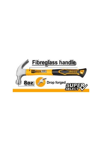 Ingco Fiberglass Saplı Çatal Çekiç 220G Ingco Fiberglass Saplı Çatal Çekiç 220G