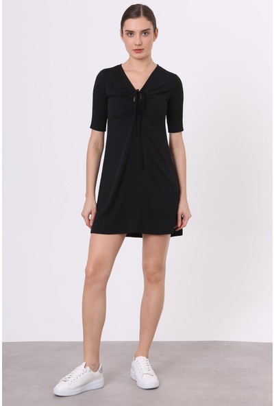 Clew Büzgü Detaylı Mini Elbise 22Y0318
