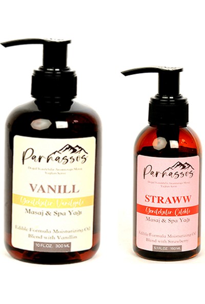 Parnassos Aromaterapi Yenilebilir Rahatlatıcı Vanilya Masaj Yağı 300 Ml+ Çilek Doğal Masaj Yağı 150 ml Parnassos Aromaterapi Yenilebilir Rahatlatıcı Vanilya Masaj Yağı 300 Ml+ Çilek Doğal Masaj Yağı 150 ml