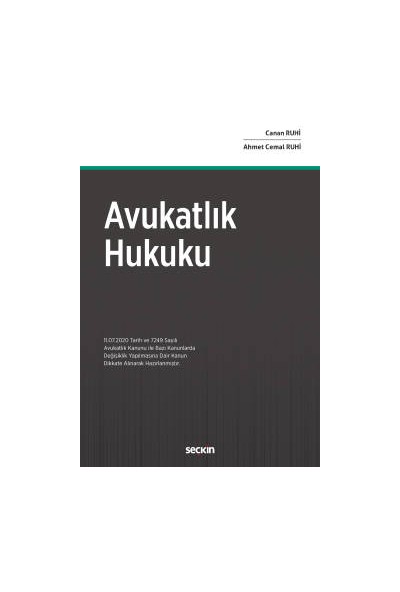 Avukatlık Hukuku - Canan Ruhi, Ahmet Cemal Ruhi (Ciltli) Avukatlık Hukuku - Canan Ruhi, Ahmet Cemal Ruhi (Ciltli)