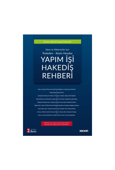 – Idare ve Yükleniciler Için – Ihaleden – Kesin Hesabayapım Işi Hakediş Rehberi - İbrahim Atalay – Idare ve Yükleniciler Için – Ihaleden – Kesin Hesabayapım Işi Hakediş Rehberi - İbrahim Atalay