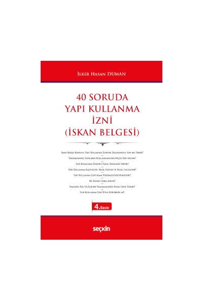 40 Soruda Yapı Kullanma Izni (iskan Belgesi) - İlker Hasan Duman - İlker Hasan Duman