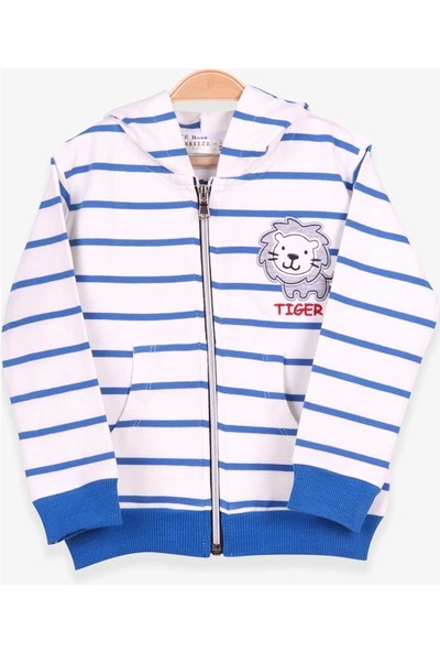 Erkek Bebek Hırka Çizgili Aslan Nakışlı Ekru Soft Giyim (9 Ay-3 Yaş) Erkek Bebek Hırka Çizgili Aslan Nakışlı Ekru Soft Giyim (9 Ay-3 Yaş)