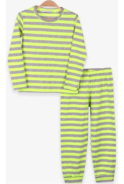 Breeze Erkek Çocuk Pijama Takimi Çizgili Neon Yesil Soft Giyim (1.5-4 Yaş) Breeze Erkek Çocuk Pijama Takimi Çizgili Neon Yesil Soft Giyim (1.5-4 Yaş)