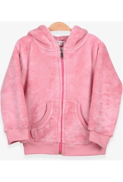 Breeze Kız Çocuk Peluşlu Hırka Gülkurusu (1.5-5 Yaş)