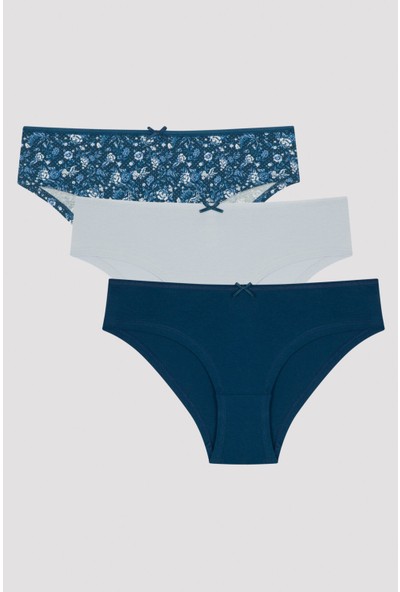 Penti Blue Floral Dream 3lü Hipster Külot Penti Blue Floral Dream 3lü Hipster Külot