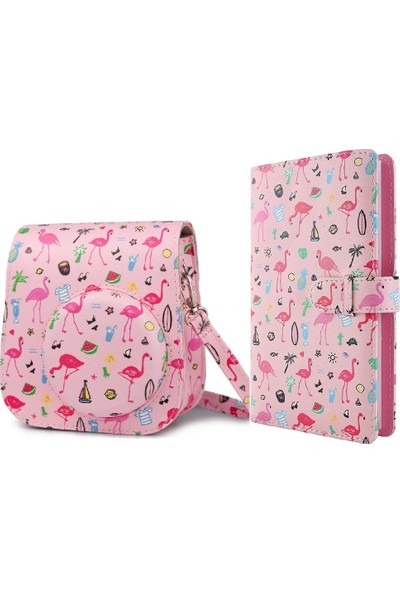 Trendfone Fujifilm Instax Mini 11 Uyumlu Çanta ve Albüm 96 Fotoğraf Kapasiteli Pembe Trendfone Fujifilm Instax Mini 11 Uyumlu Çanta ve Albüm 96 Fotoğraf Kapasiteli Pembe