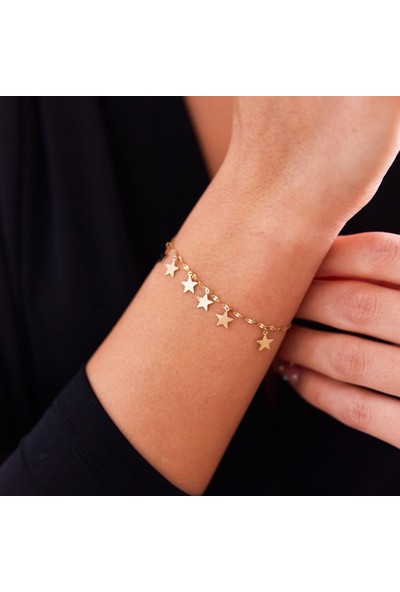 Cherry 14 Ayar Altın Yıldız Seli Bileklik Cherry 14 Ayar Altın Yıldız Seli Bileklik