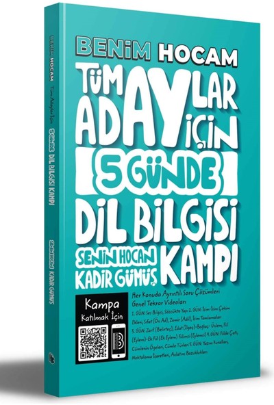 Benim Hocam Yayınları 2022 Tüm Adaylar Için 5 Günde Dil Bilgisi Kampı Benim Hocam Yayınları 2022 Tüm Adaylar Için 5 Günde Dil Bilgisi Kampı