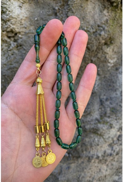 Müntakış Tuğra Püsküllü Blok Zar Kehribar Tesbih Müntakış Tuğra Püsküllü Blok Zar Kehribar Tesbih