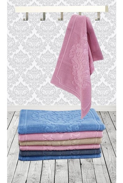 Özdilek Ayak Havlusu Paspası Ornament Koyu Pembe 45x65 Cm