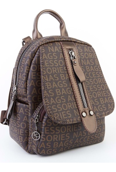 Nas Bag Nas 1081 Yazılı Kadın Sırt ve Omuz Çanta Nas Bag Nas 1081 Yazılı Kadın Sırt ve Omuz Çanta
