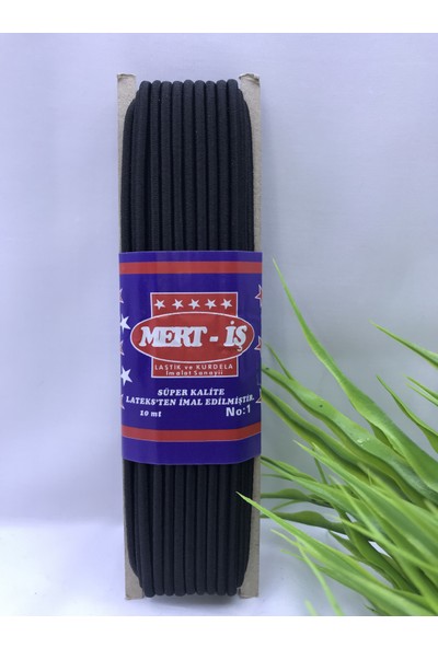Mert-İş Mert Iş Yuvarlak Siyah 10MT Paça Bel Lastiği