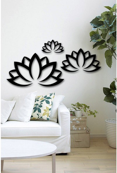Decartline Lotus Çiçeği Ahşap Tablo