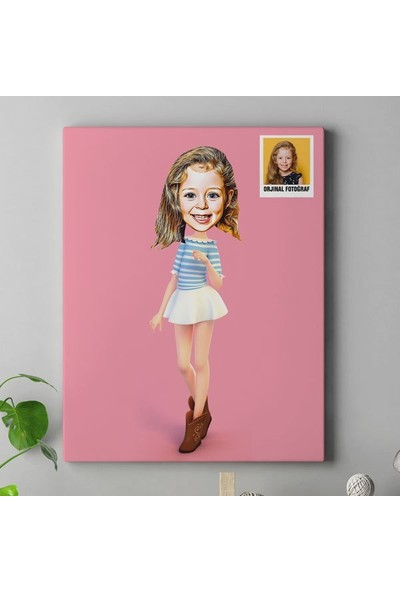 Özgüvenal Kişiye Özel Kız Çocuğu Kanvas Tablo 30X45-29