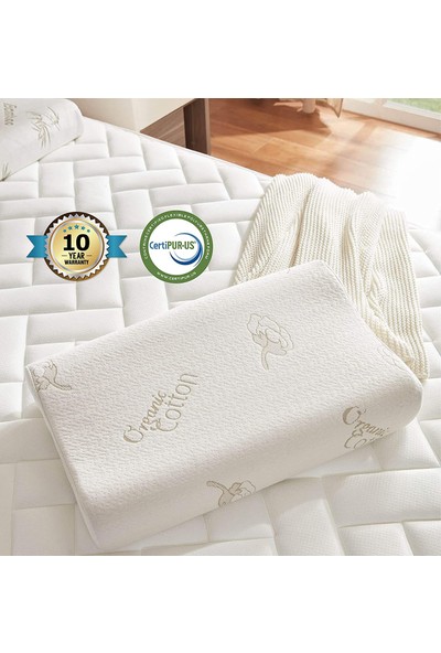 Heyner Organik Pamuk Visco Ortopedik Yastık Boyun Destekli 40 x 60 x 11 cm Heyner Organik Pamuk Visco Ortopedik Yastık Boyun Destekli 40 x 60 x 11 cm