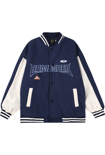 Runningman Alfabe Ceket Erkek Sonbahar ve Kış Hip-Hop Gevşek Beyzbol Üniforması Kış Pamuklu Ceket-Mavi (Yurt Dışından) Runningman Alfabe Ceket Erkek Sonbahar ve Kış Hip-Hop Gevşek Beyzbol Üniforması Kış Pamuklu Ceket-Mavi (Yurt Dışından)