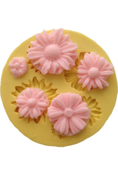Parti Vitrini Beşli Çiçek Şeklinde Silikon Pasta ve Seker Hamuru Kalibi Parti Vitrini Beşli Çiçek Şeklinde Silikon Pasta ve Seker Hamuru Kalibi