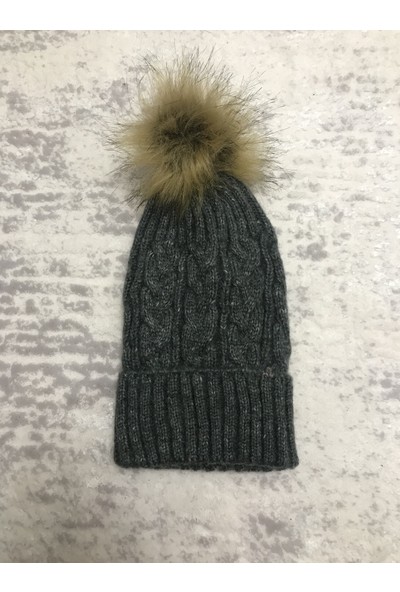 Çamaşır Sepeti Kadın Tilki Tüyü Detaylı Bere/şapka