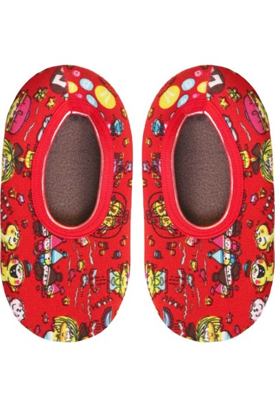 Çizgi Film Desenli Altı Kaymaz Çocuk Ev Patiği 6-8 Yaş