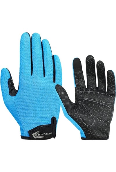 West Biking Tam Parmak Darbe Emici Eldivenler