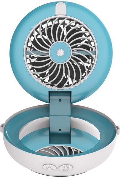 Generic Taşınabilir 3 Hız Masa Fan ile Kompakt Ayna (Yurt Dışından)