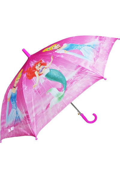 Prenses Sindirella ve Ariel Kız Çocuk Şemsiyesi 8 Telli