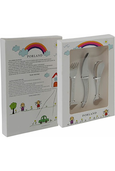 Porland Mini Zoo Çocuk Çatal Kaşık Ve Bıçak Takımı Porland Mini Zoo Çocuk Çatal Kaşık Ve Bıçak Takımı