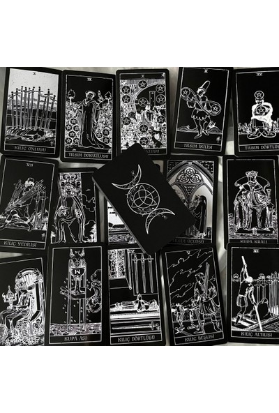 Planet Butik 78 Kartlı Regin Black & White Tarot