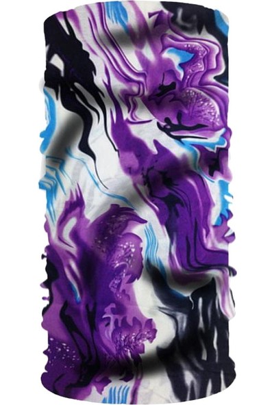 Knmaster Purple Spor Outdoor Çok Amaçlı Buff Bandana Boyunluk Kafa Bandı