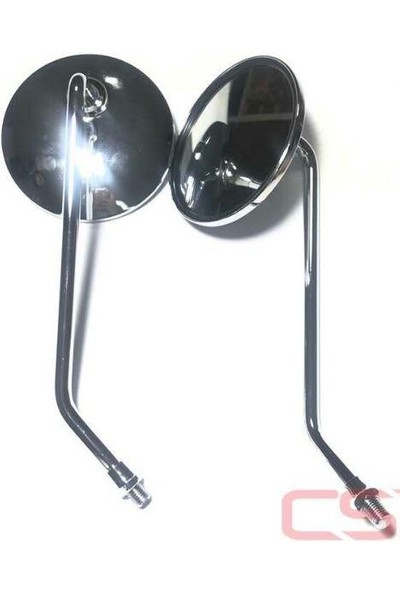 Motolinas Ayna Takımı 8mm Yuvarlak Nikel Uzun Kol Uzak Görüş Özellikli