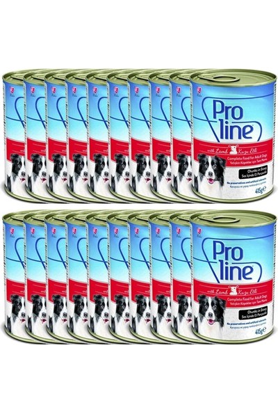 Pro Line Proline Kuzu Etli Konserve Köpek Maması 415 Gram x 20'li Pro Line Proline Kuzu Etli Konserve Köpek Maması 415 Gram x 20'li