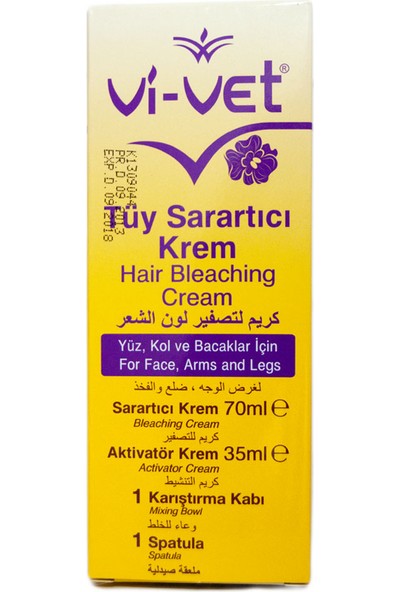 Vi-Vet Vivet Tüy Sarartıcı Krem 35 ml +70 ml Paket