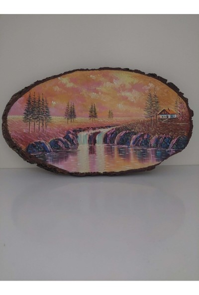 Kolsepetim Dere Kenarı Ahşap Tablo