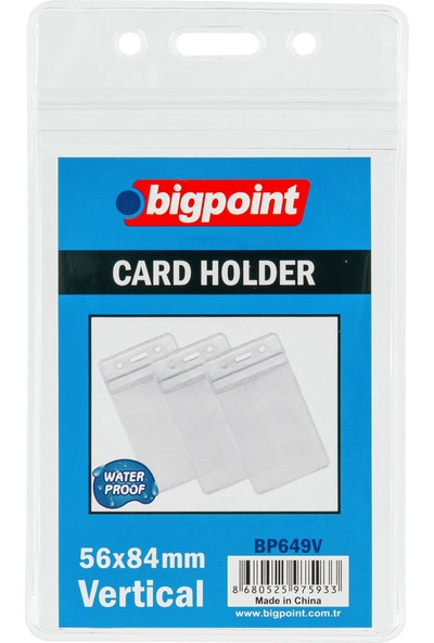 Bigpoint Kilitli Kart Poşeti Dikey 62X91MM 10'lu Poşet