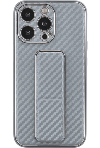 Pop Art Apple iPhone 13 Pro Max Kılıf Coco Karbon Standlı Kapak