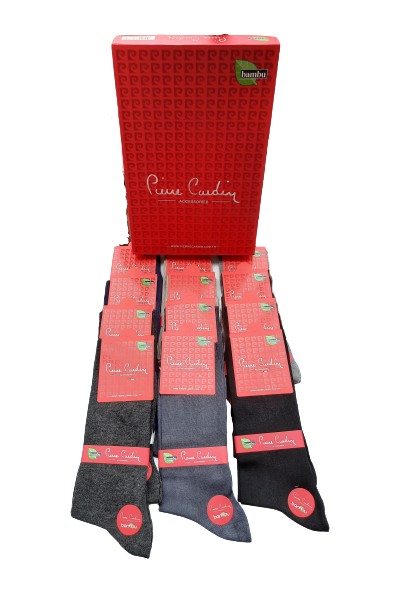 Pierre Cardin Kutulu 12 Çift Bambu Erkek Soket Klasik Çorap Terletmez Koku Yapmaz
