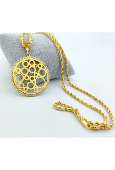 Ey Fashion Zirkon Taşlı Yaşam Çiçeği Altın Kaplama Kolye Ey Fashion Zirkon Taşlı Yaşam Çiçeği Altın Kaplama Kolye