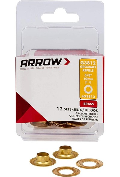 Arrow G3812 10MM Pirinç Kuşgözü Perçin Arrow G3812 10MM Pirinç Kuşgözü Perçin