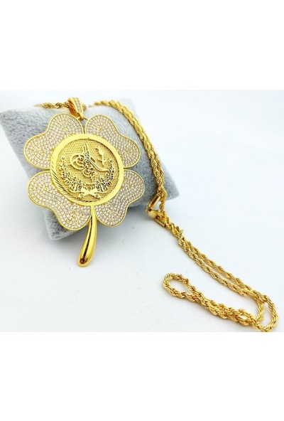 Ey Fashion Zirkon Yonca Altın Kaplama Kolye Ey Fashion Zirkon Yonca Altın Kaplama Kolye