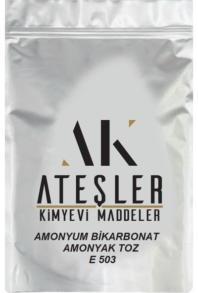 Ateşler Kimyevi Amonyum Bikarbonat Çin (Amonyak Toz) E503 1 kg Ateşler Kimyevi Amonyum Bikarbonat Çin (Amonyak Toz) E503 1 kg