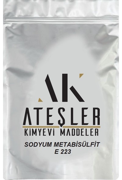 Ateşler Kimyevi Sodyum Metabisülfit E223 1 kg Ateşler Kimyevi Sodyum Metabisülfit E223 1 kg